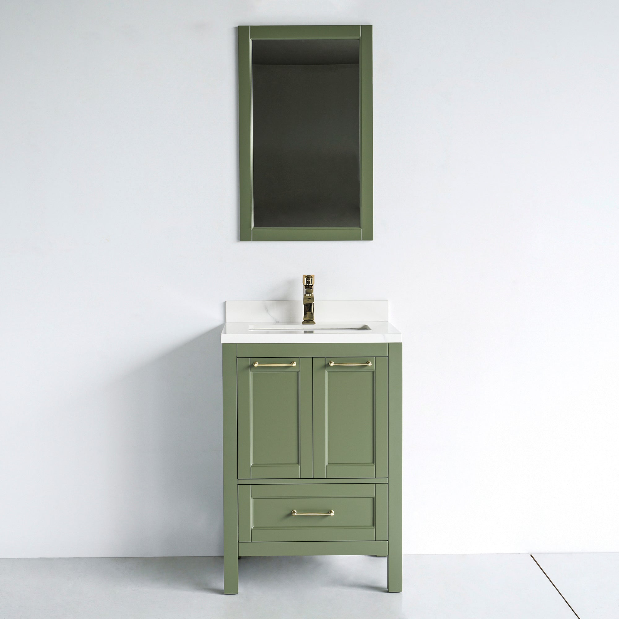 24 Inch Green Selena Bathroom Vanity with Countertop – Avaluxury