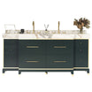 Ayasofya 72 Inch Green Double Sink Vanity with Countertop – Avaluxury